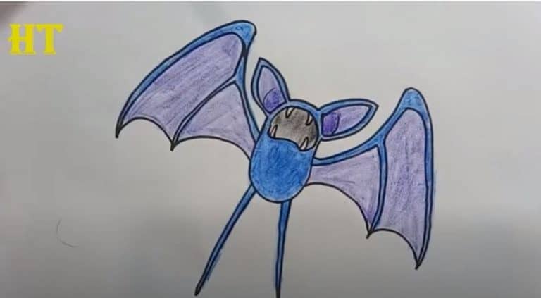 How To Draw Zubat From Pokemon Easy step by step - Entertainment for All