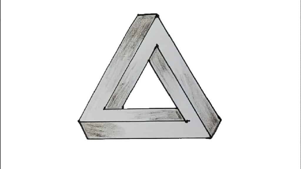 How To Draw 3d Triangle Step By Step - Optical Illusion Triangle 3D ...