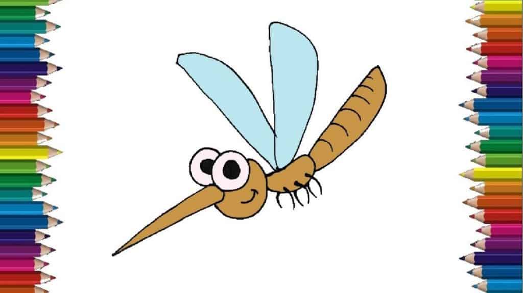 How To Draw a Mosquito Cute Easy - Cartoon mosquito drawing Step By ...