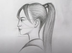 How To Draw A Female Face (Side view) Step by Step - Entertainment for All