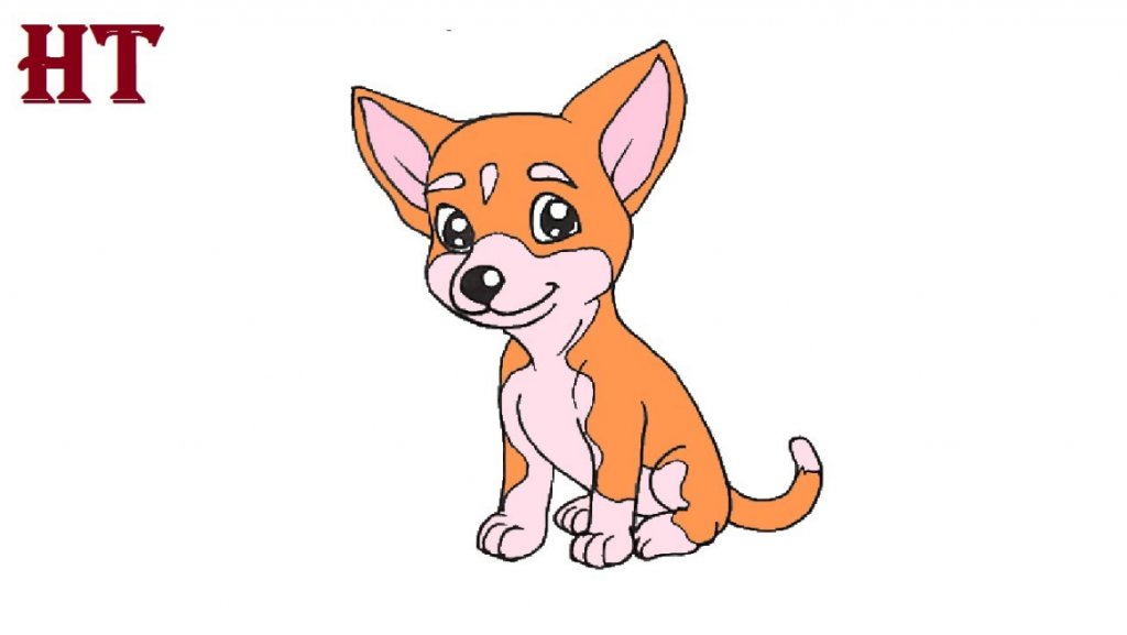 How to draw a Chihuahua easy || Cute dog drawing step by step ...
