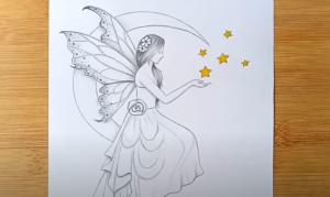 How to Draw a Fairy Step by Step | Easy drawing an angel ...