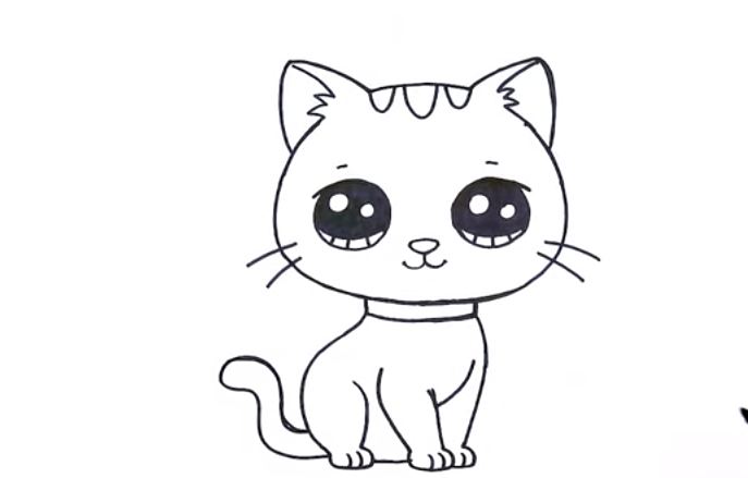 How to draw cute kitten step by step | Easy to draw cat - Entertainment ...