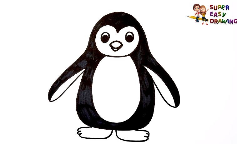 Easy Drawing Penguin | How to draw a Penguin step by step ...