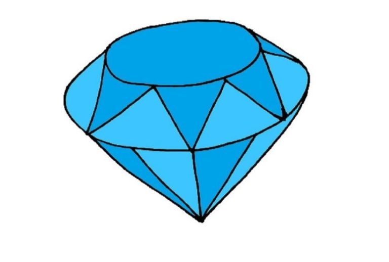 How to draw a Diamond step by step - Entertainment for All