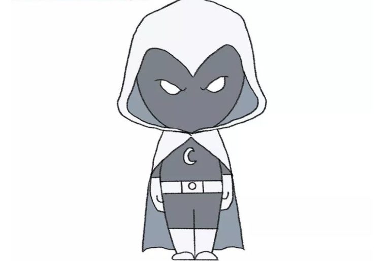 How to Draw Moon Knight step by step | Easy drawing Moon Knight ...
