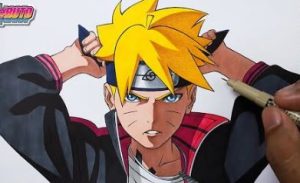 How to draw Uzumaki Boruto step by step | Easy drawing Uzumaki Boruto ...