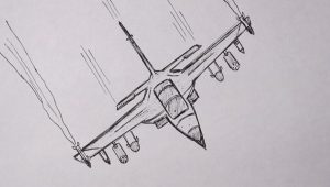 How to draw a Fighter jet step by step - Easy drawing fighter jet ...