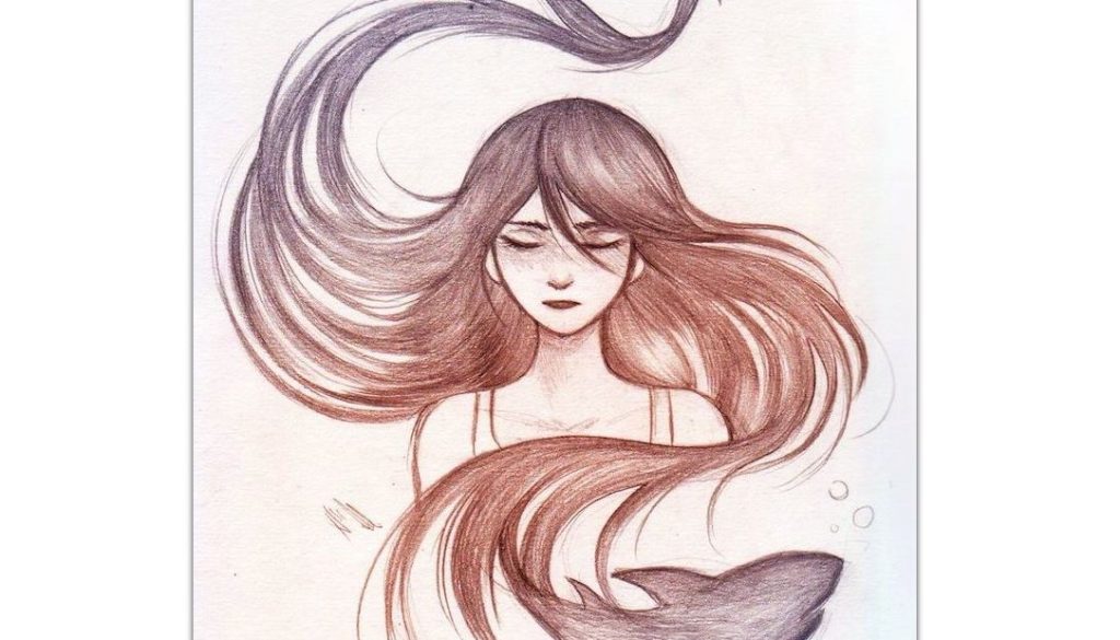 How to draw a girl with beautiful hair step by step | | Easy drawing ...