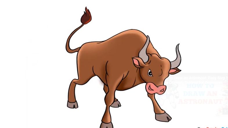 Easy drawing a bull step by step - Entertainment for All