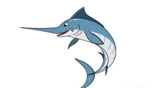 How To Draw A Swordfish step by step - Entertainment for All