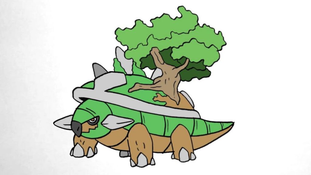 How To Draw Torterra Pokemon step by step - Entertainment for All
