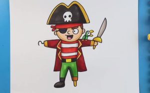 How to Draw a Pirate step by step - Entertainment for All