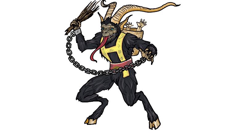 How to Draw Krampus step by step - Krampus for Christmas Eve - HTFunny.com