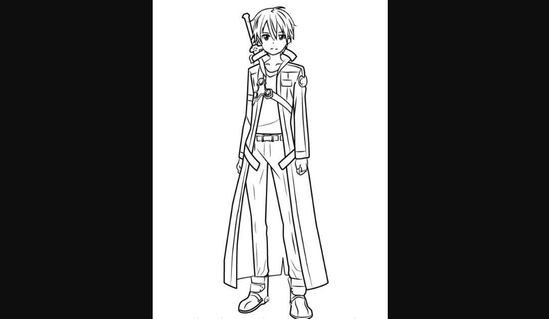 How to Draw Kirito step by step - HTFunny.com
