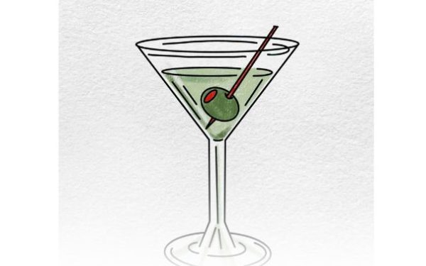 How to Draw a Martini glass step by step - Entertainment for All