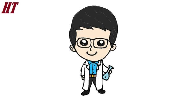 How to draw a scientist step by step - Entertainment for All