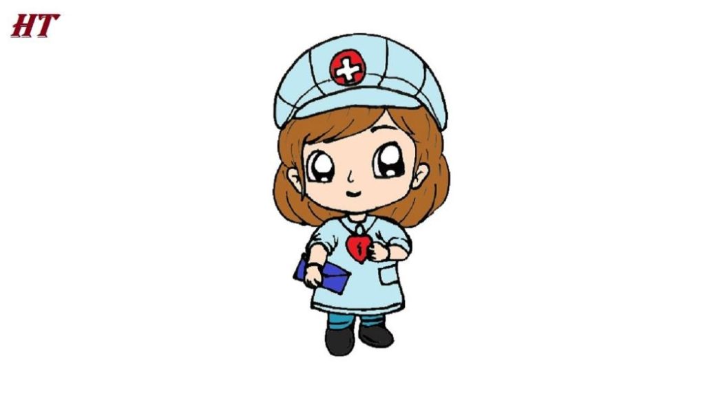 How to Draw a Cartoon Nurse step by step - Entertainment for All